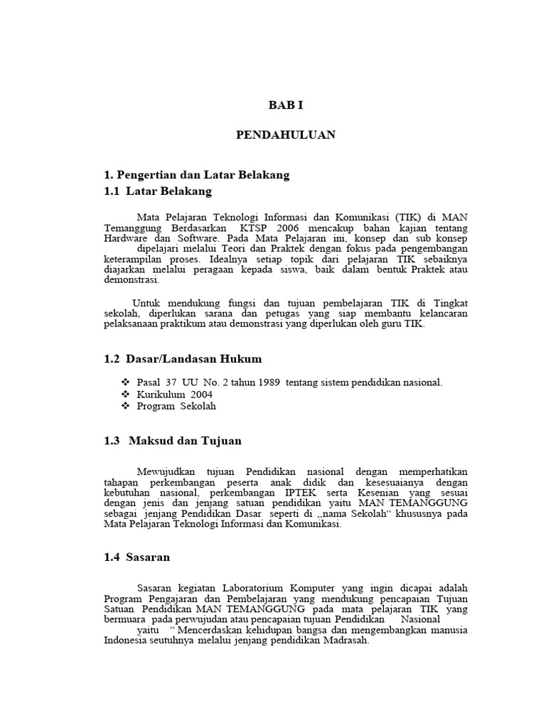 Program Kerja Lab 2020 | PDF