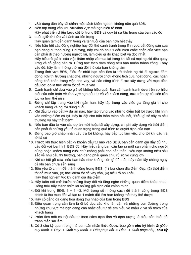 7 Chien Luoc Bds | PDF