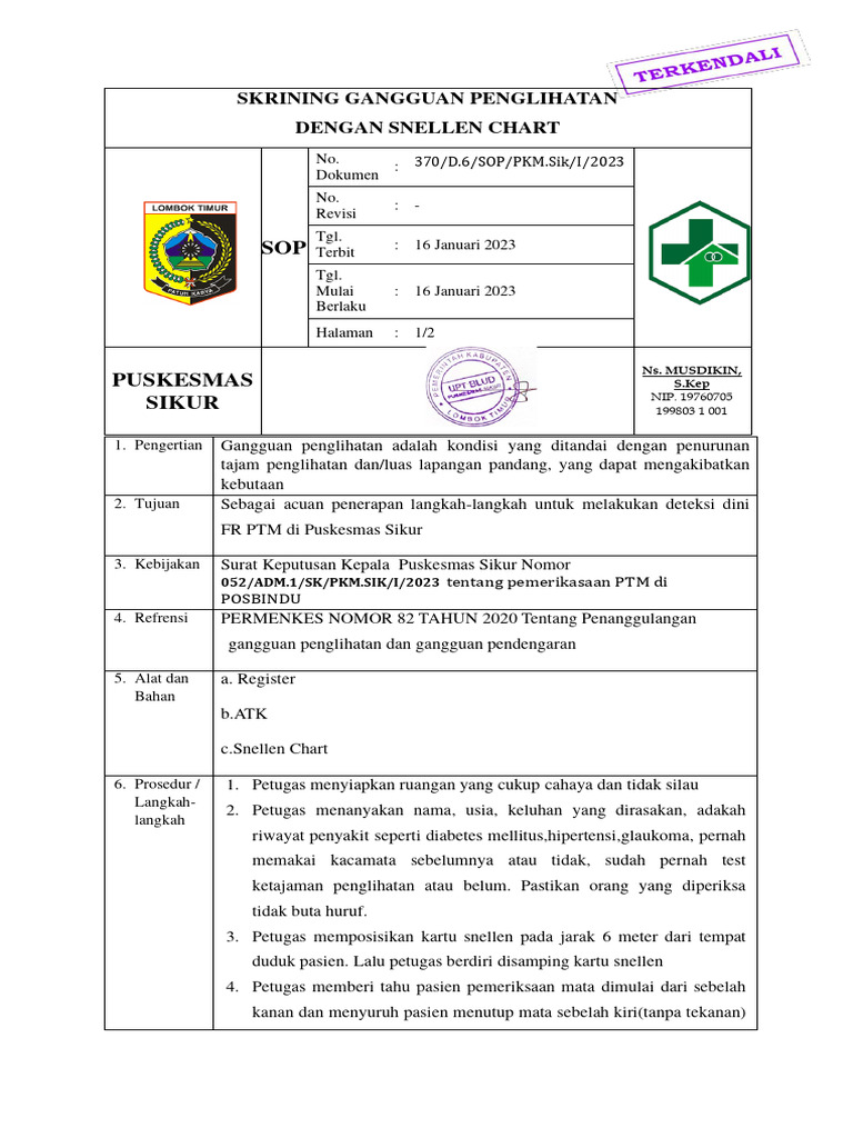 Skrining Gangguan Penglihatan di Puskesmas | PDF | Sains & Matematika
