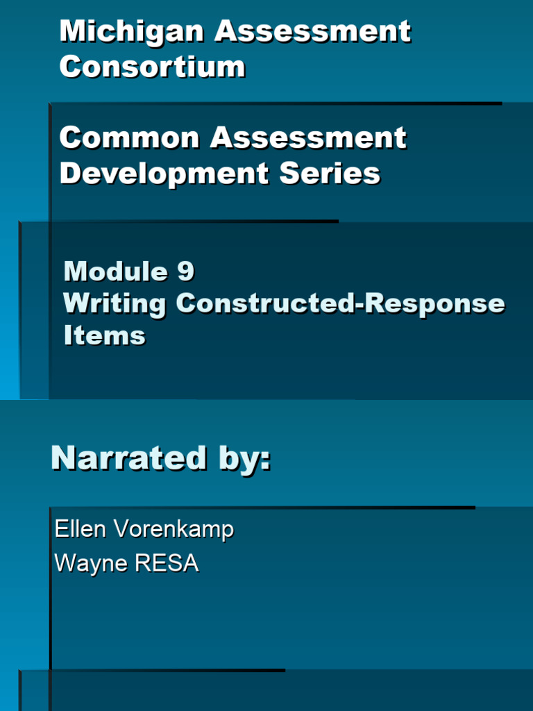 Brief Constructed Response Overview | PDF | Thought | Question