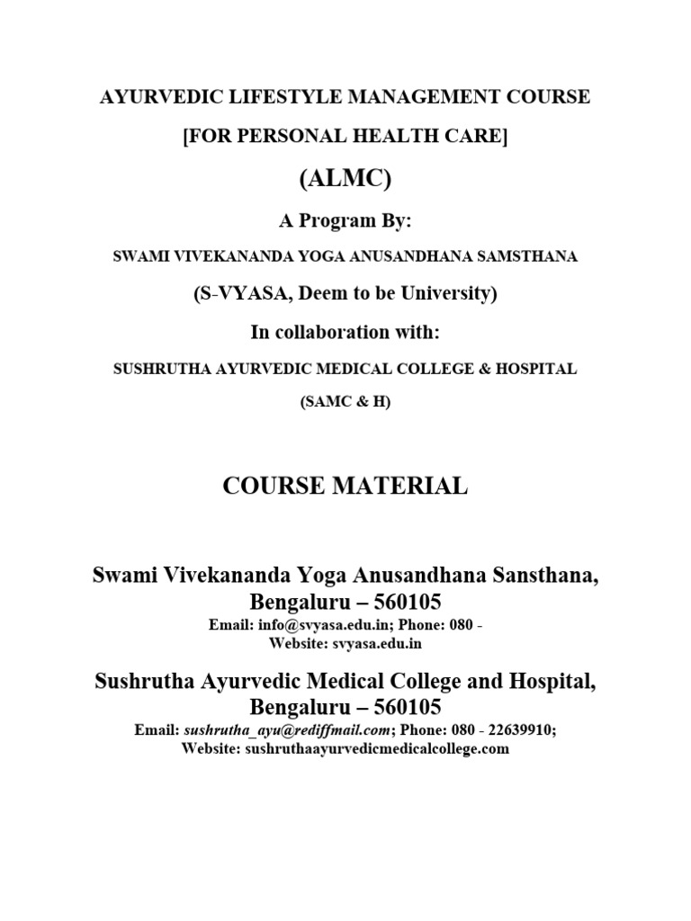 ALMC Course Details With Syllabus for Website | Download Free PDF ...