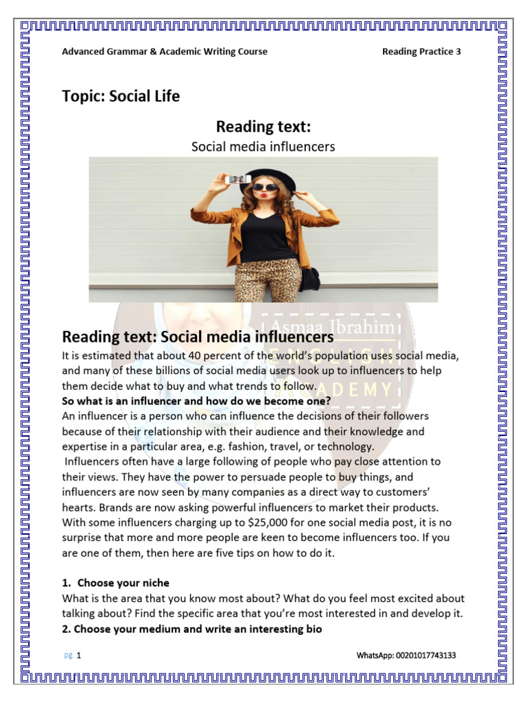 Reading Practice 3 | PDF | Social Media | Popular Culture & Media Studies