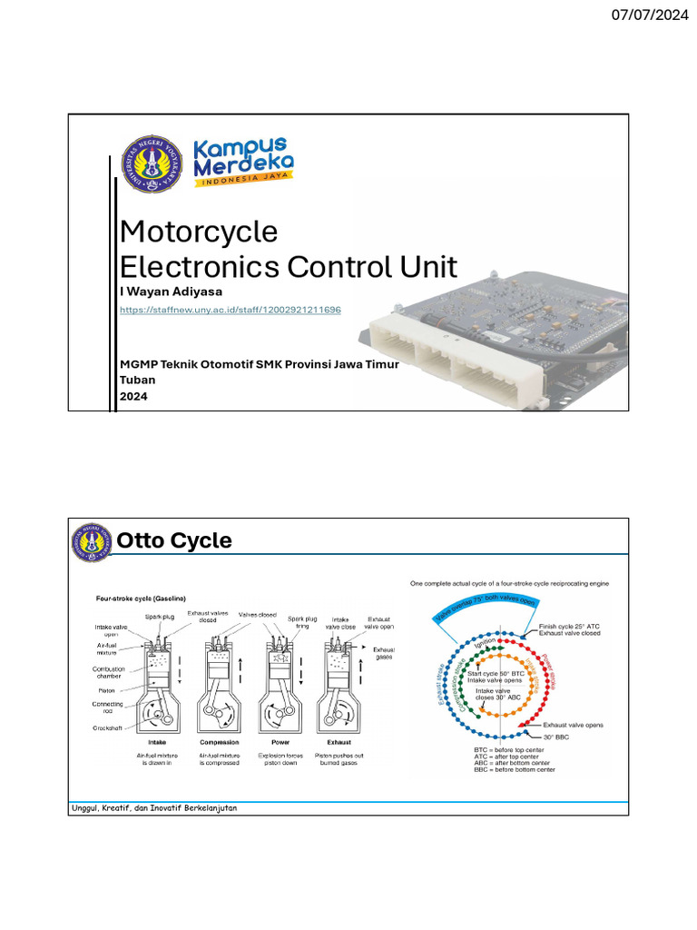Electronics Control Unit | PDF | Combustion | Fuel Injection