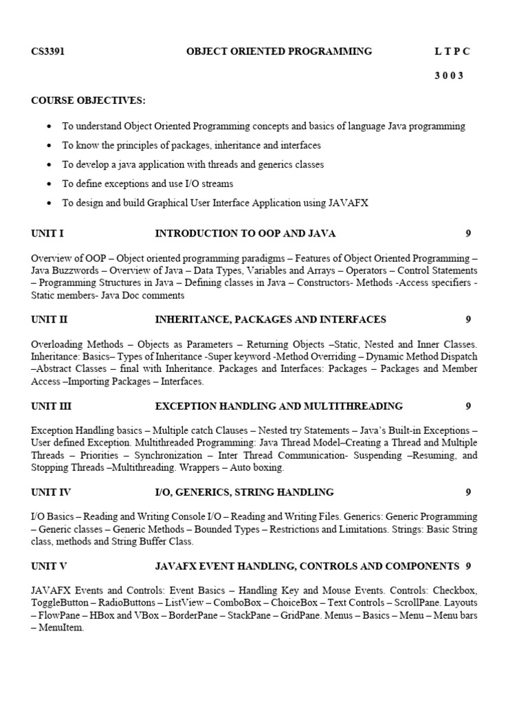 4 Course Syllabus Pdf Method Computer Programming Class Computer Programming 2280