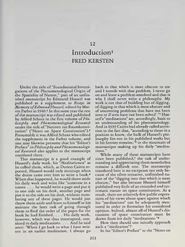 Husserl - Foundational Investigations of The Phenomenological Origin of ...