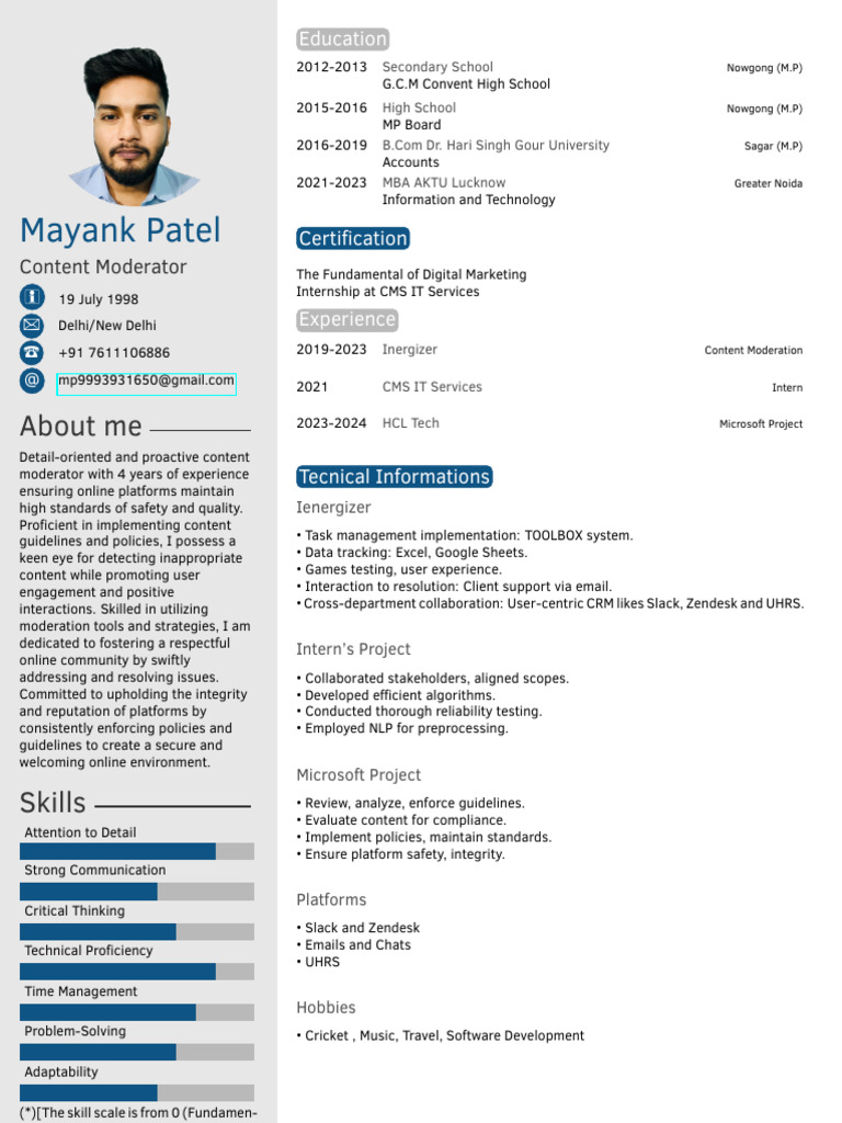 Moderation CV | PDF | Cyberspace | Information Technology