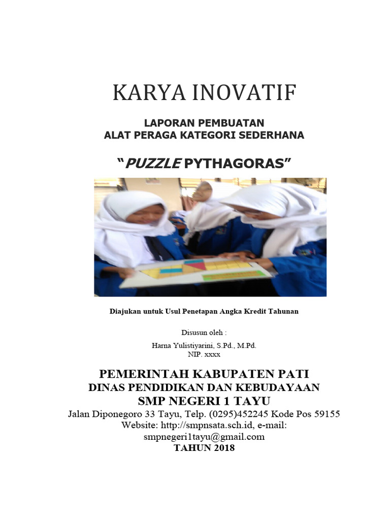 Contoh Laporan Alat Peraga Pythagoras | PDF