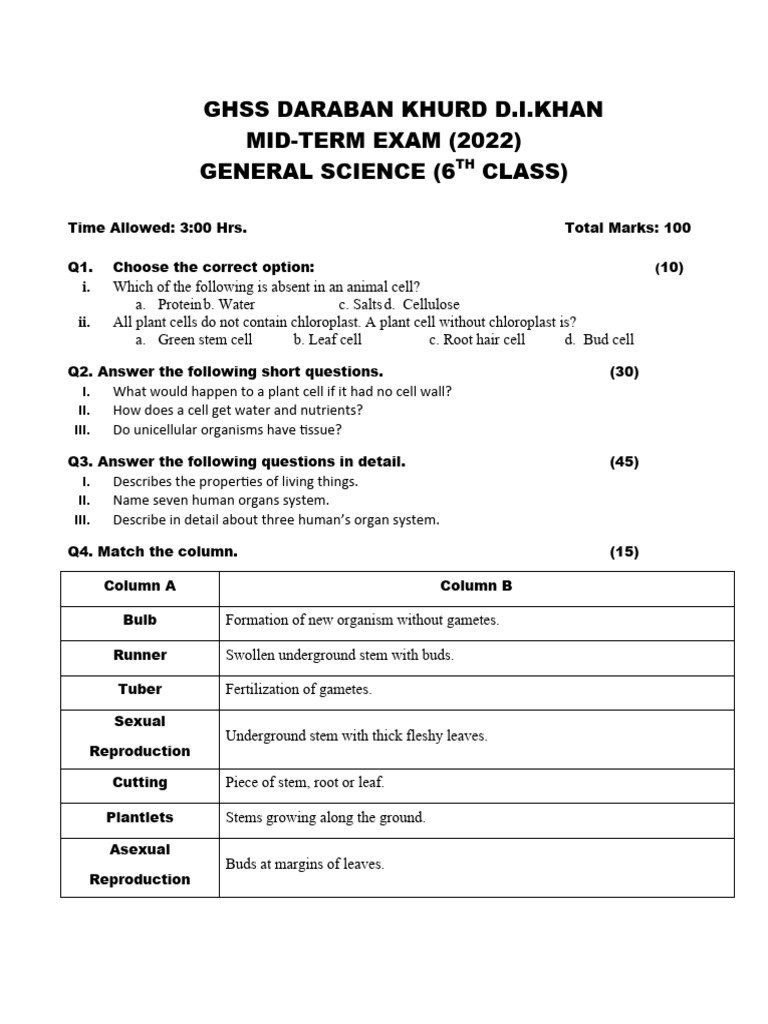 G.science 6th | PDF