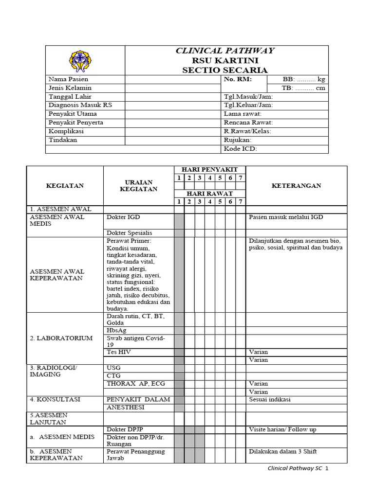 Clinical Pathway SC | PDF | Sains & Matematika