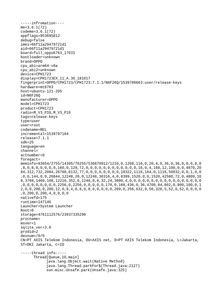 OPPO CPH1723 Device Specifications | PDF | Java (Programming Language ...