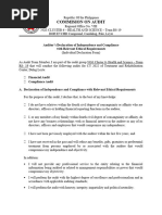 Auditor Independence Declaration Form | PDF | Audit | Business