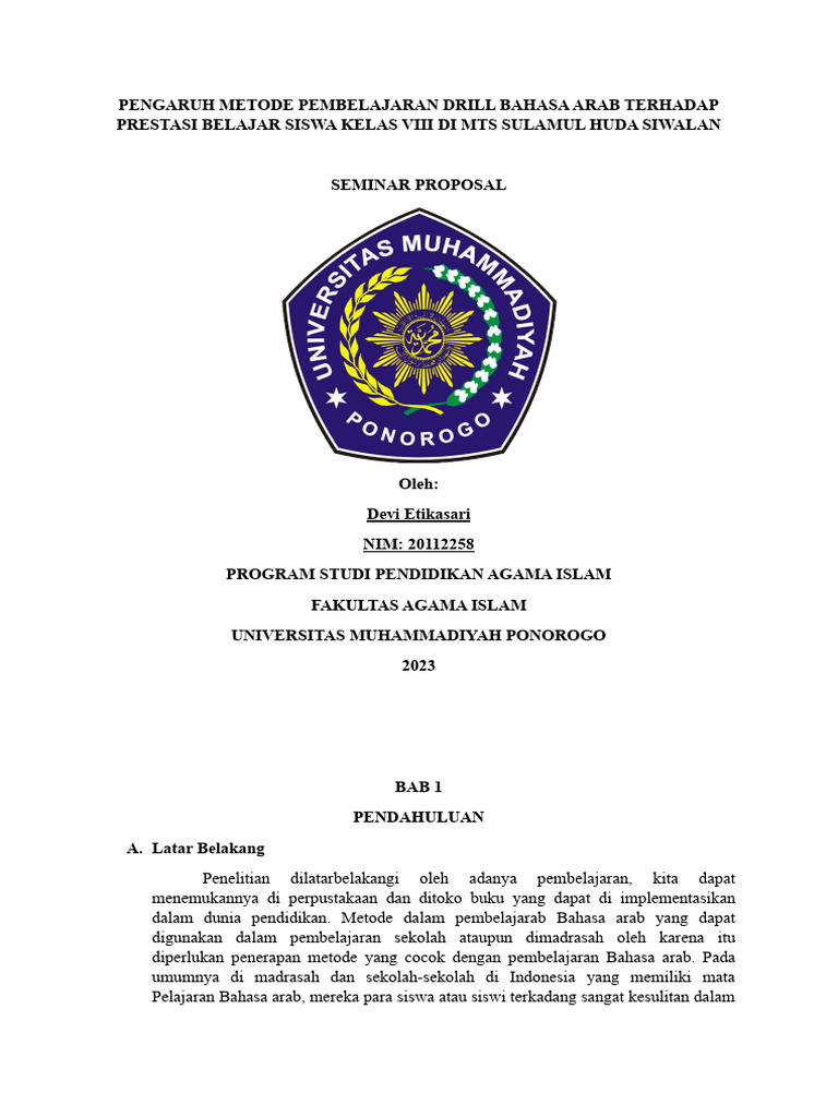 Bismillah Sempro Bab 1-3 | PDF