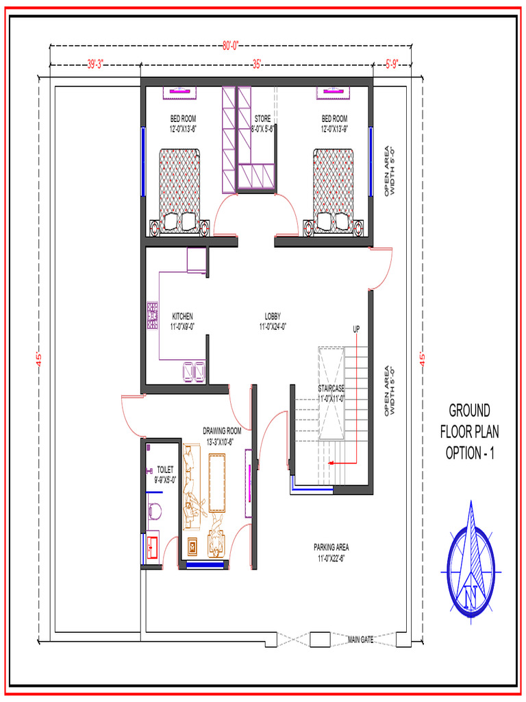 Ground Floor Plan - Option 1 | PDF