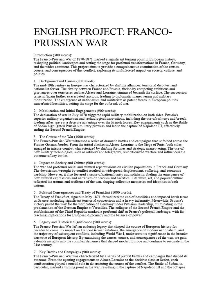 Franco-Prussian War | PDF | Franco Prussian War | German Empire