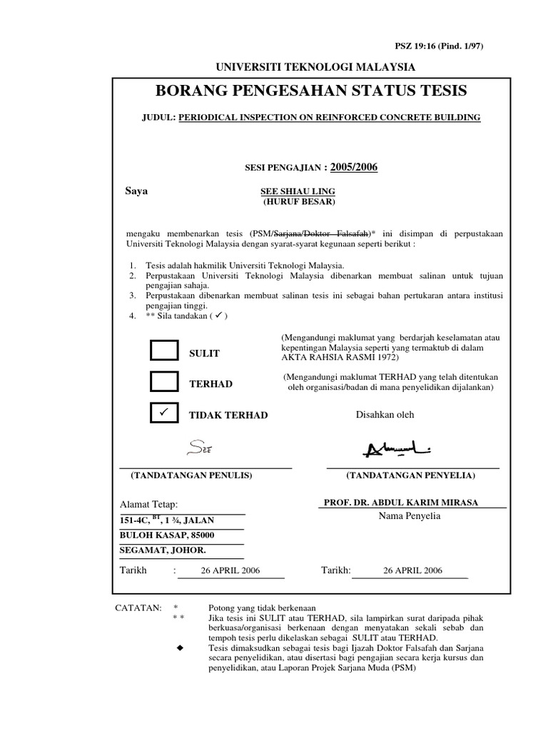 Periodic Structural Inspection (Guide Line & Check List) | PDF ...
