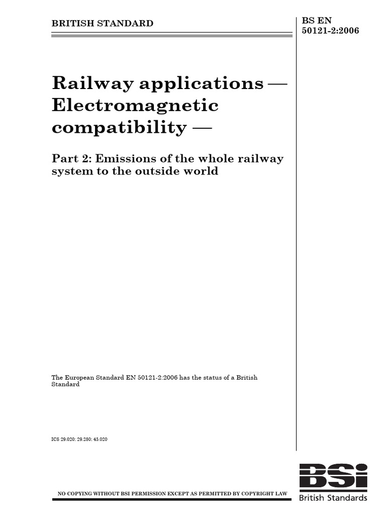 Railway EMC Emissions Standard | PDF | Electrical Engineering