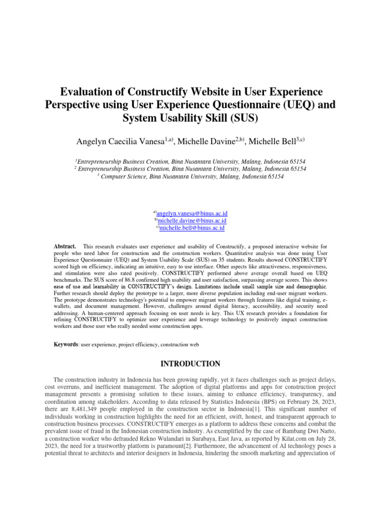 Paper FINAL EXAM User Experience Constructify FIXX | PDF | Usability ...