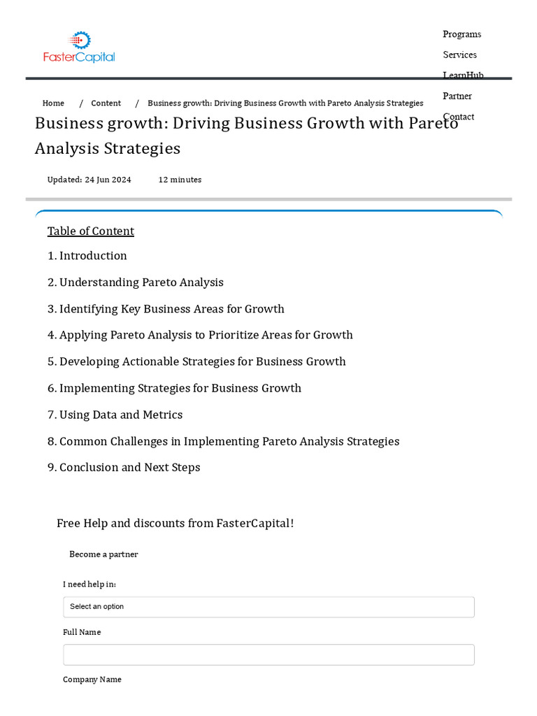 Business Growth - Driving Business Growth With Pareto Analysis ... Business Growth - Driving Business Growth With Pareto Analysis ...