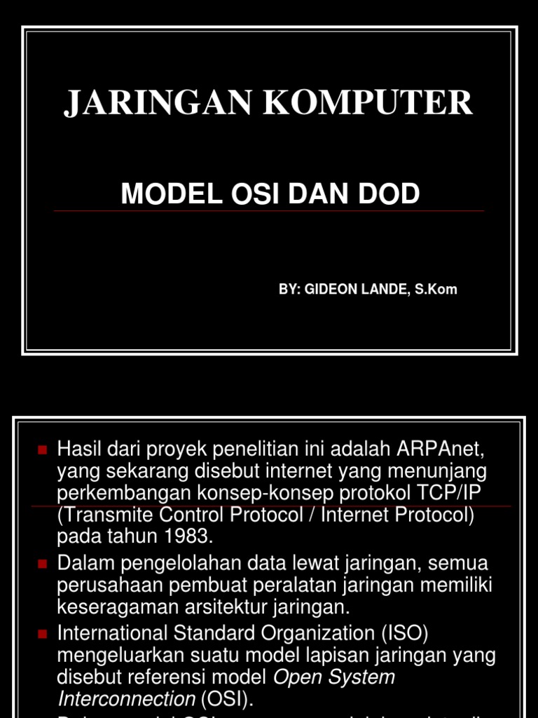 Model Osi Dan Dod | PDF