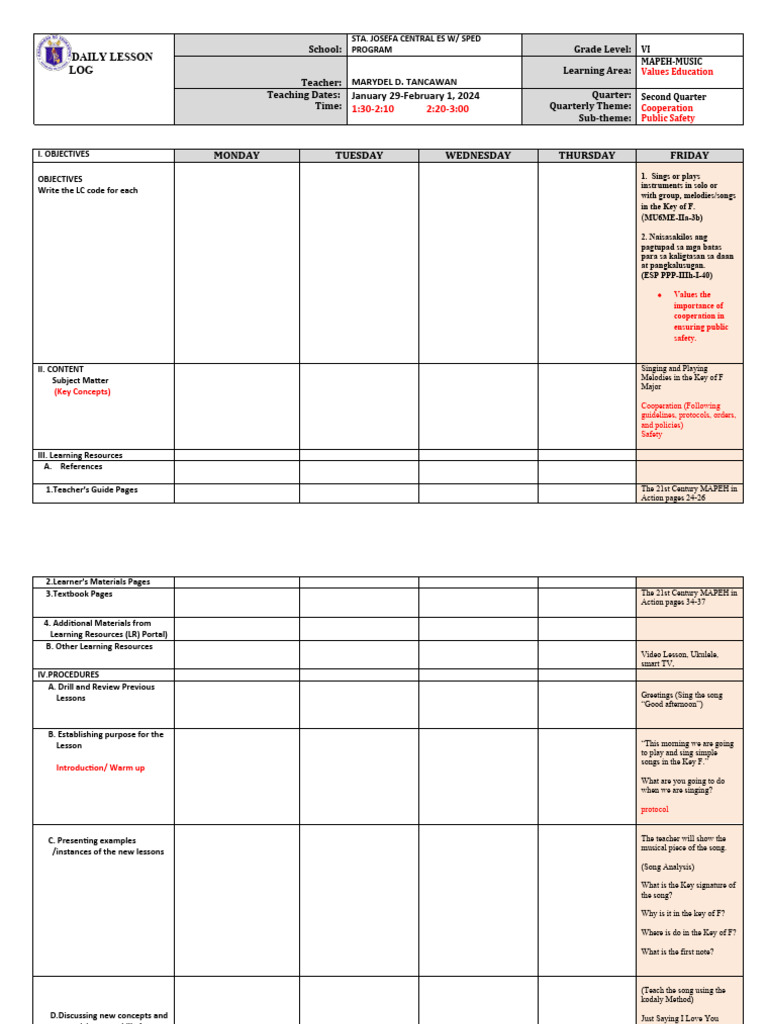 DLL Template With CUF MDT | PDF | Learning | Behavior Modification