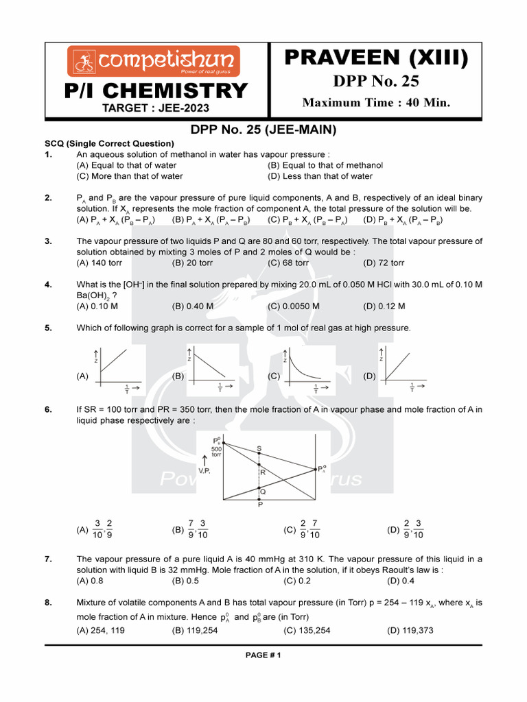 DPP-25 Chemistry | PDF