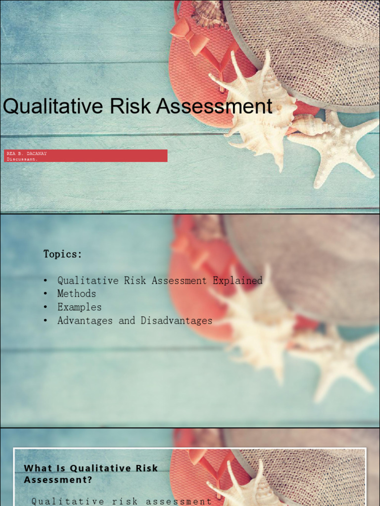 22 Qualitative Risk Assessment - Readacanay | PDF | Risk | Risk Assessment
