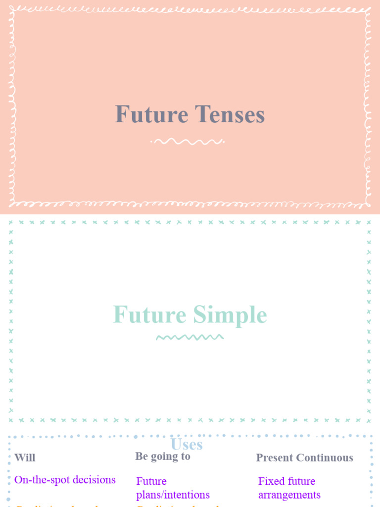 Review Future tenses | PDF | Languages | Foreign Language Studies