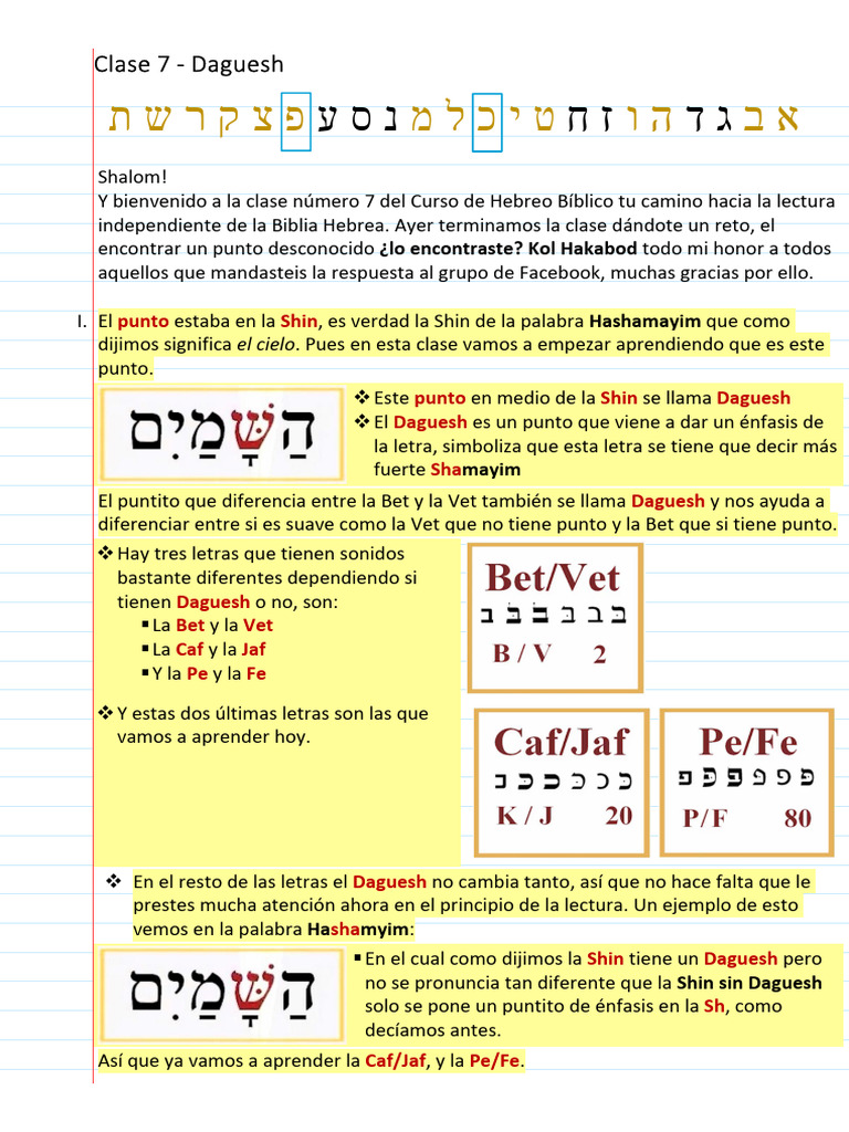 Aprende A Leer Y Escribir Hebreo En 7 Sesiones – PCETSK
