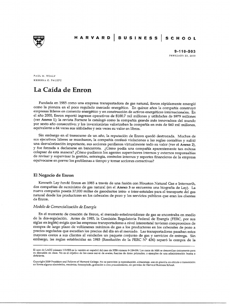 Caso Enron | PDF