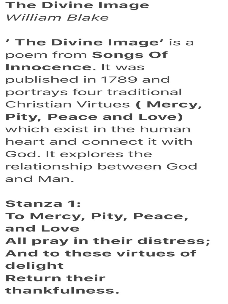 The Divine Image | PDF | Love | Mercy
