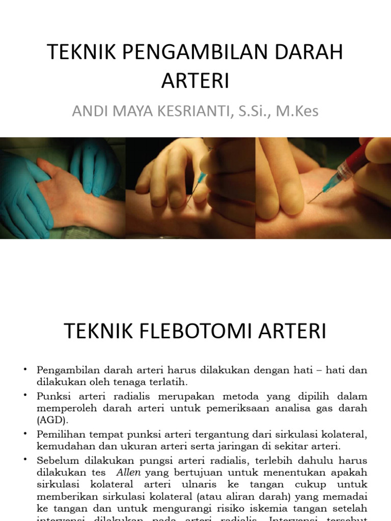 Teknik Pengambilan Darah Arteri | PDF