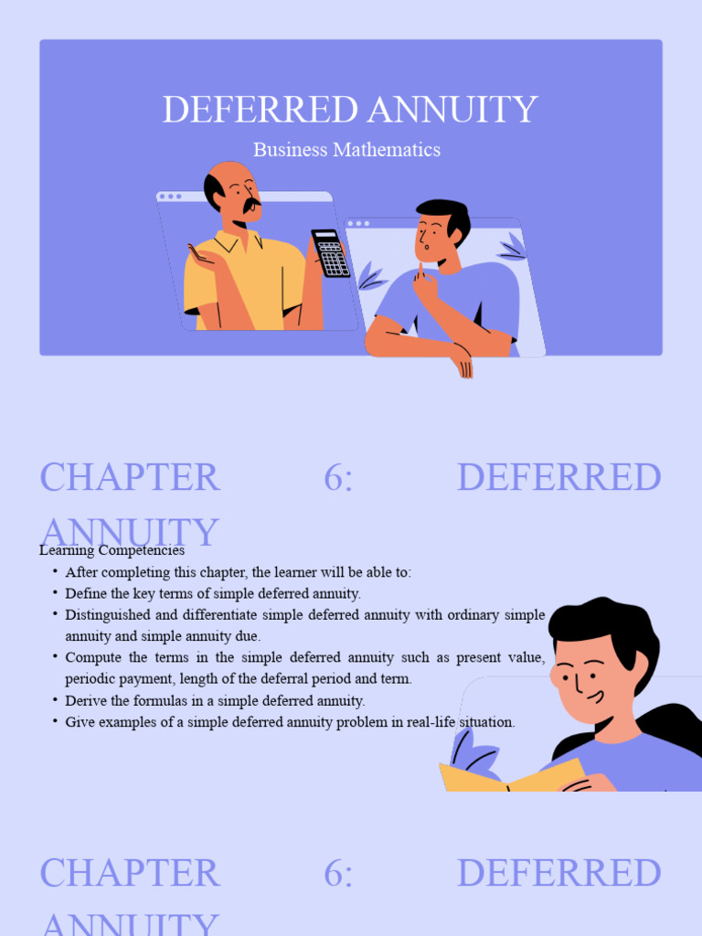 Deferred | PDF | Life Annuity | Present Value