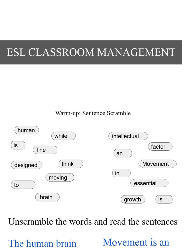 Esl Classroom Managment | PDF | Learning | Classroom