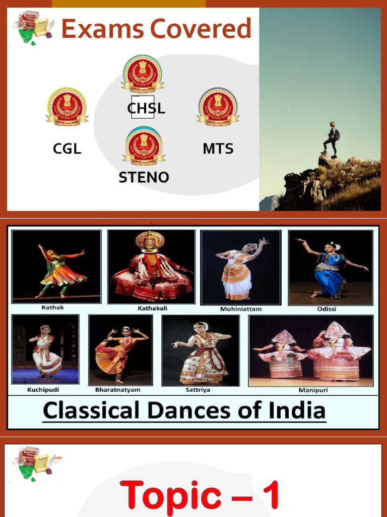 Static GK Lecture 1 Classical Dances Class PPT Part 1 Uploaded | PDF