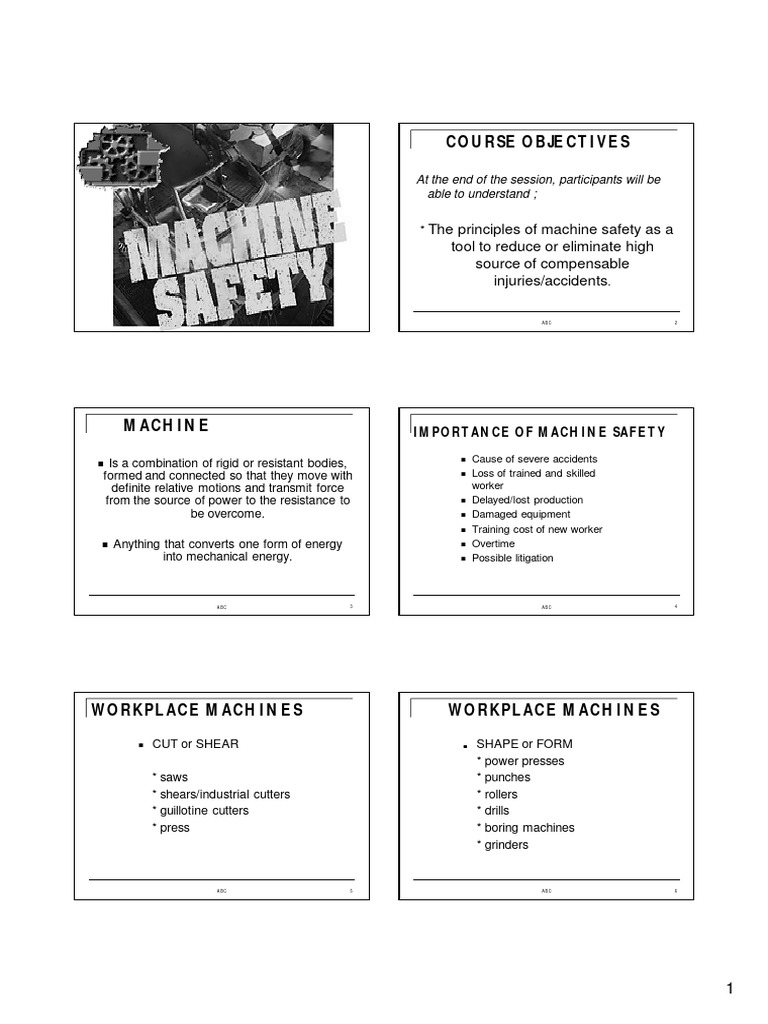 Machine ABC | PDF | Machines | Safety