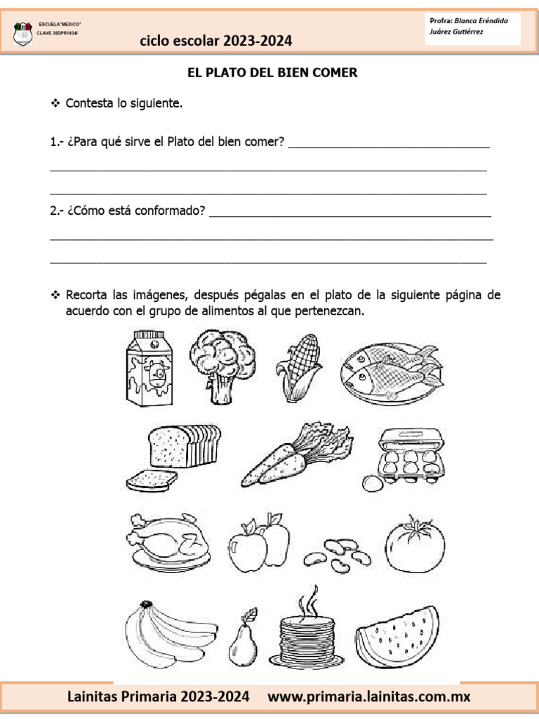 3er Grado Mayo - 03 Creando Preparar Alimentos Sanos (2023-2024) | PDF | Alimentos | Dieta
