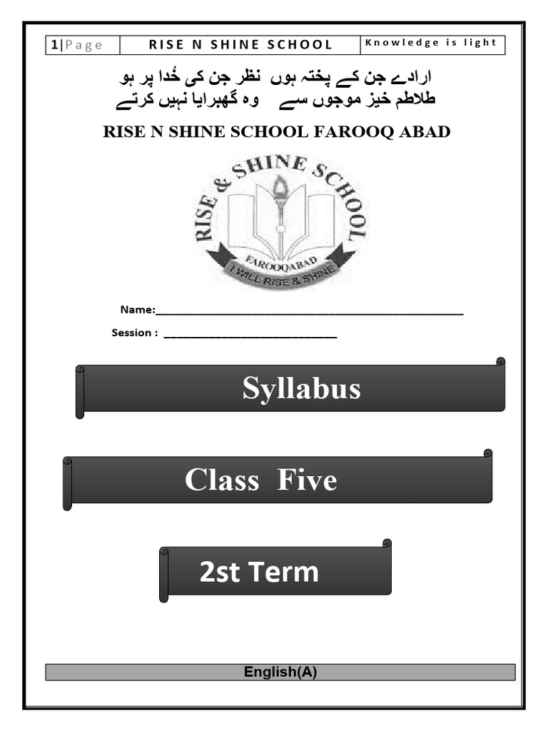 Five Class Syllabus | PDF