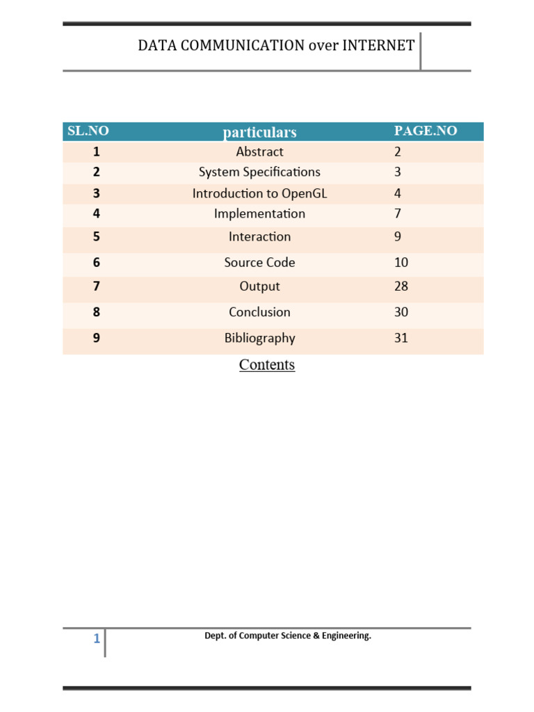 Free Data Communication Opengl Cg Mini Project Report Pdf Shader