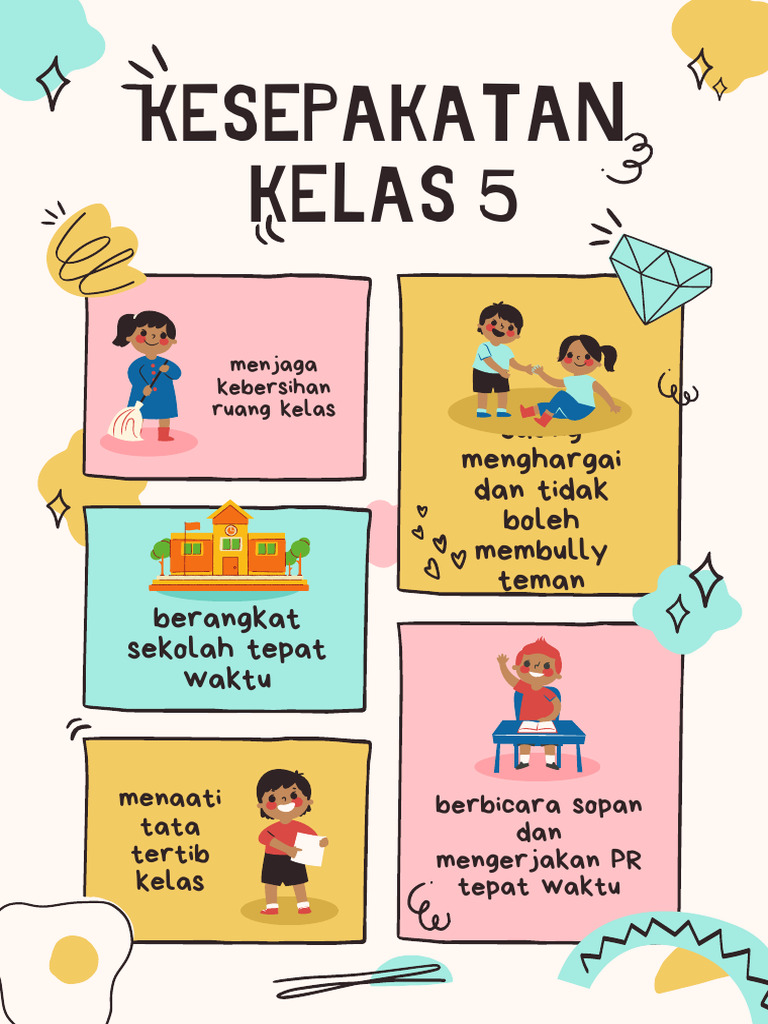 Poster Aturan Kelas Gambar Tangan | PDF