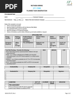 Planned Task Observation | PDF | Safety | Occupational Safety And Health