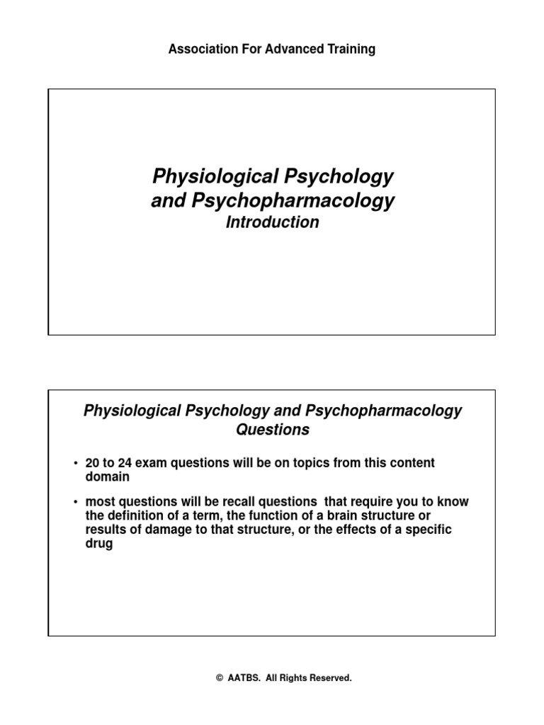 Physiological Psychology and Psychopharmacology Slides | PDF | Nervous ...