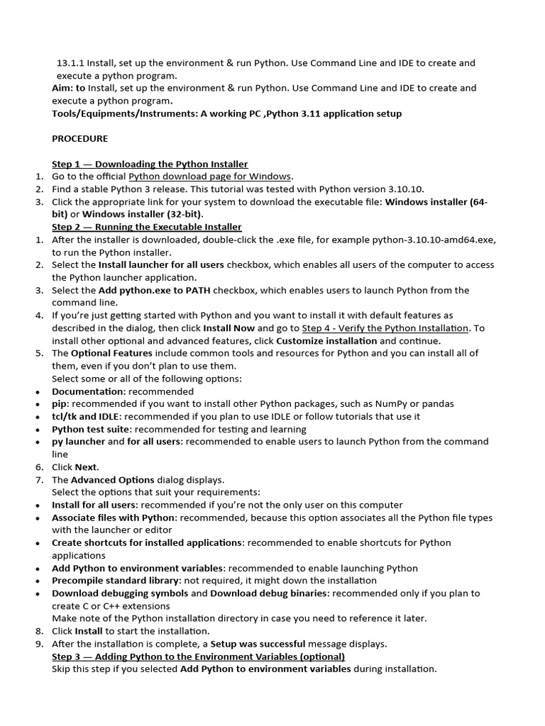 py(1) procedure 2024 | Download Free PDF | Command Line Interface | Python (Programming Language)