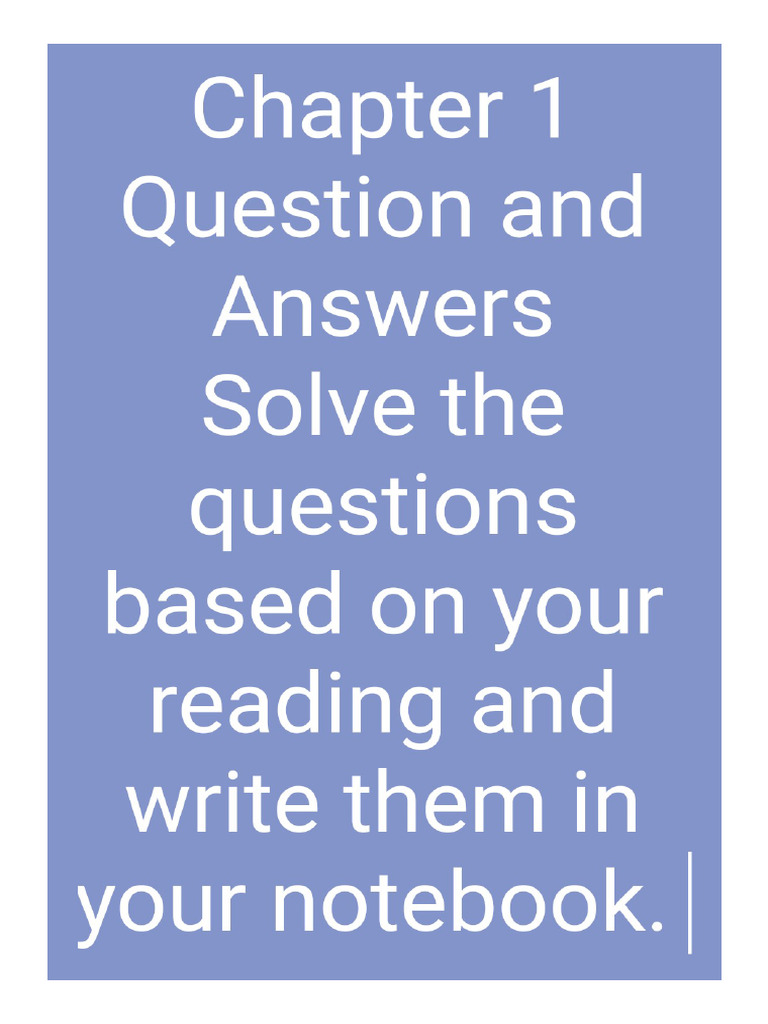 Class 8 English (Question & Answer) | PDF