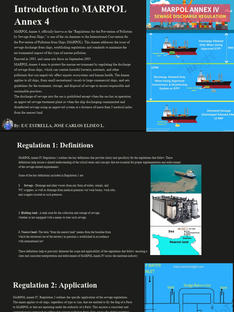 MARPOL Annex 4: Sewage Discharge Regulations | PDF | Sewage | Ships