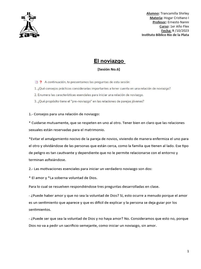 Tarea S6 | PDF | Amor | Conocimiento