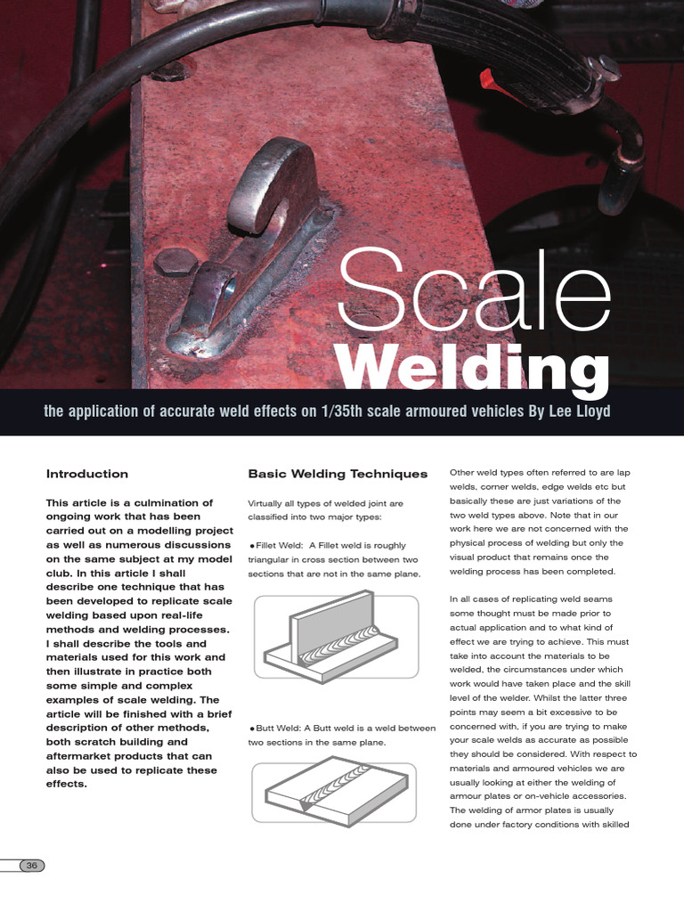 Scale Welding Techniques for Models | PDF | Welding | Construction