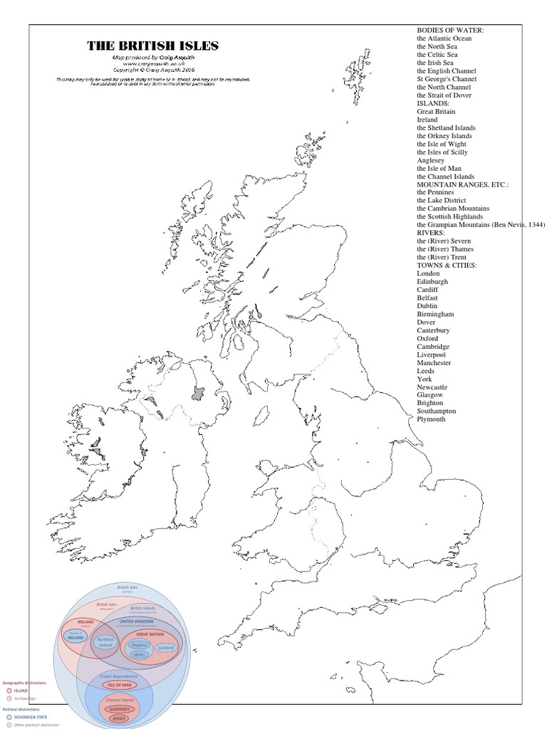 Blank Map - The British Isles | PDF | Science & Mathematics