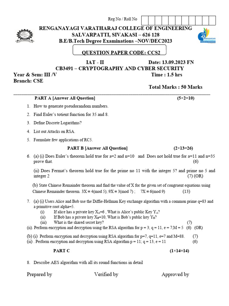 CCS Iat2 - S2 | PDF | Public Key Cryptography | Secure Communication