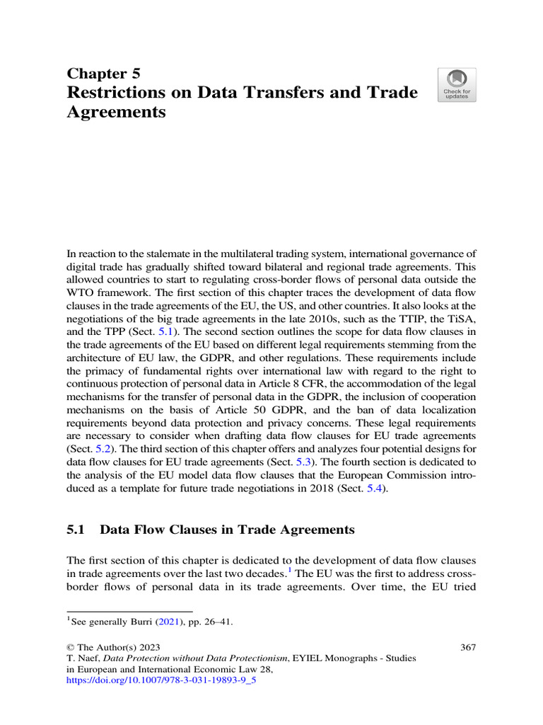 Restrictions On Data Transfers and Trade Agreements | PDF | Trans ...