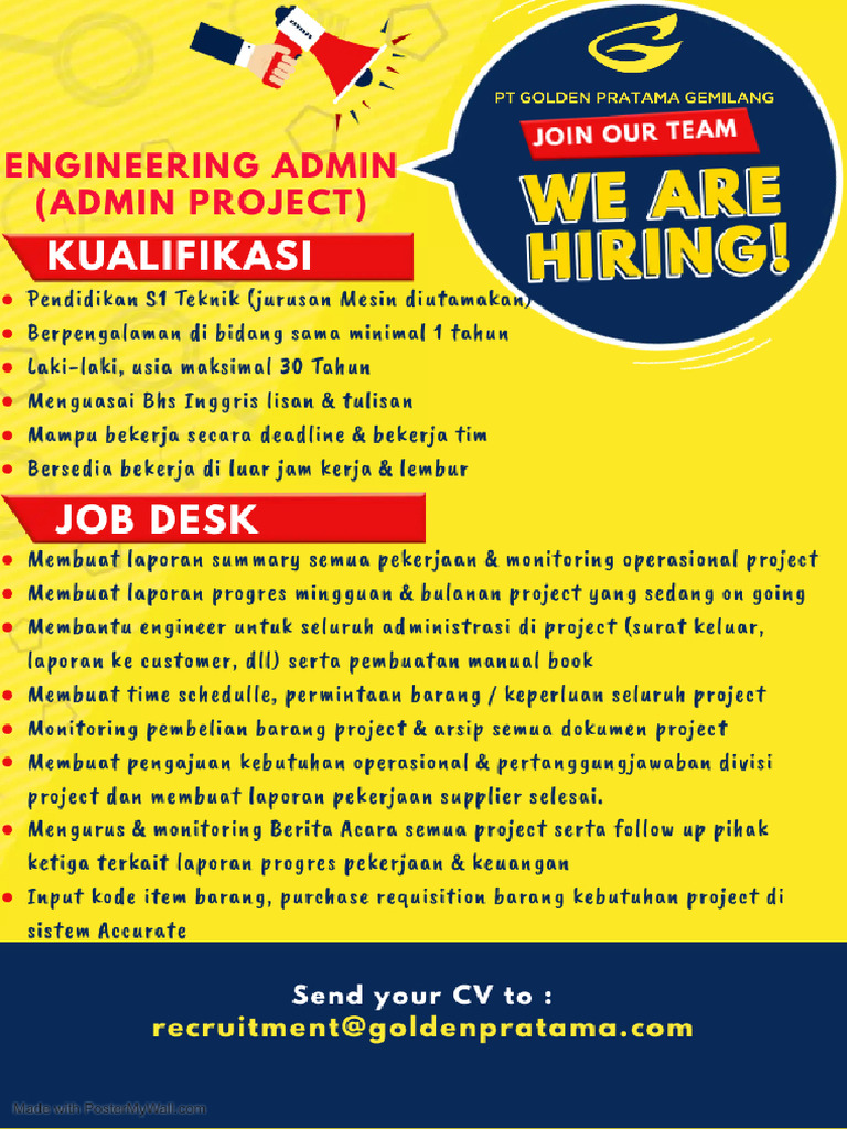 Lowongan Admin Project | PDF